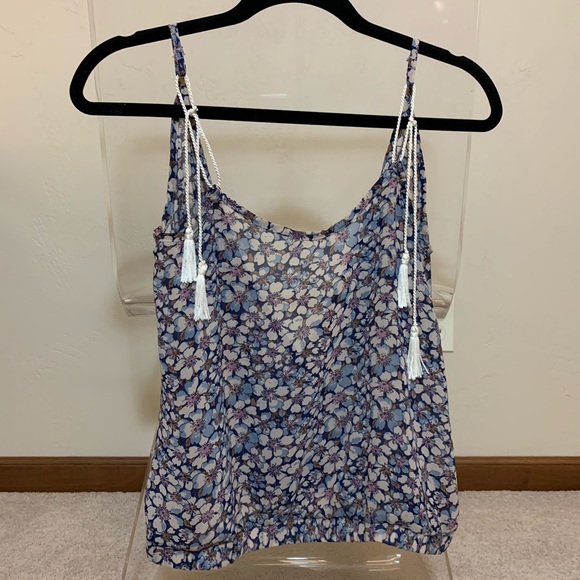 Only Hearts | Tops | Only Hearts Sheer Open Back Flower Wild Rose Cami ...